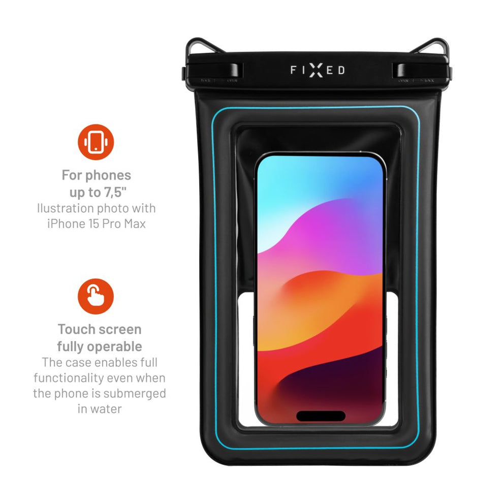 Voděodolné plovoucí pouzdro na mobil FIXED Float Max s kvalitním uzamy